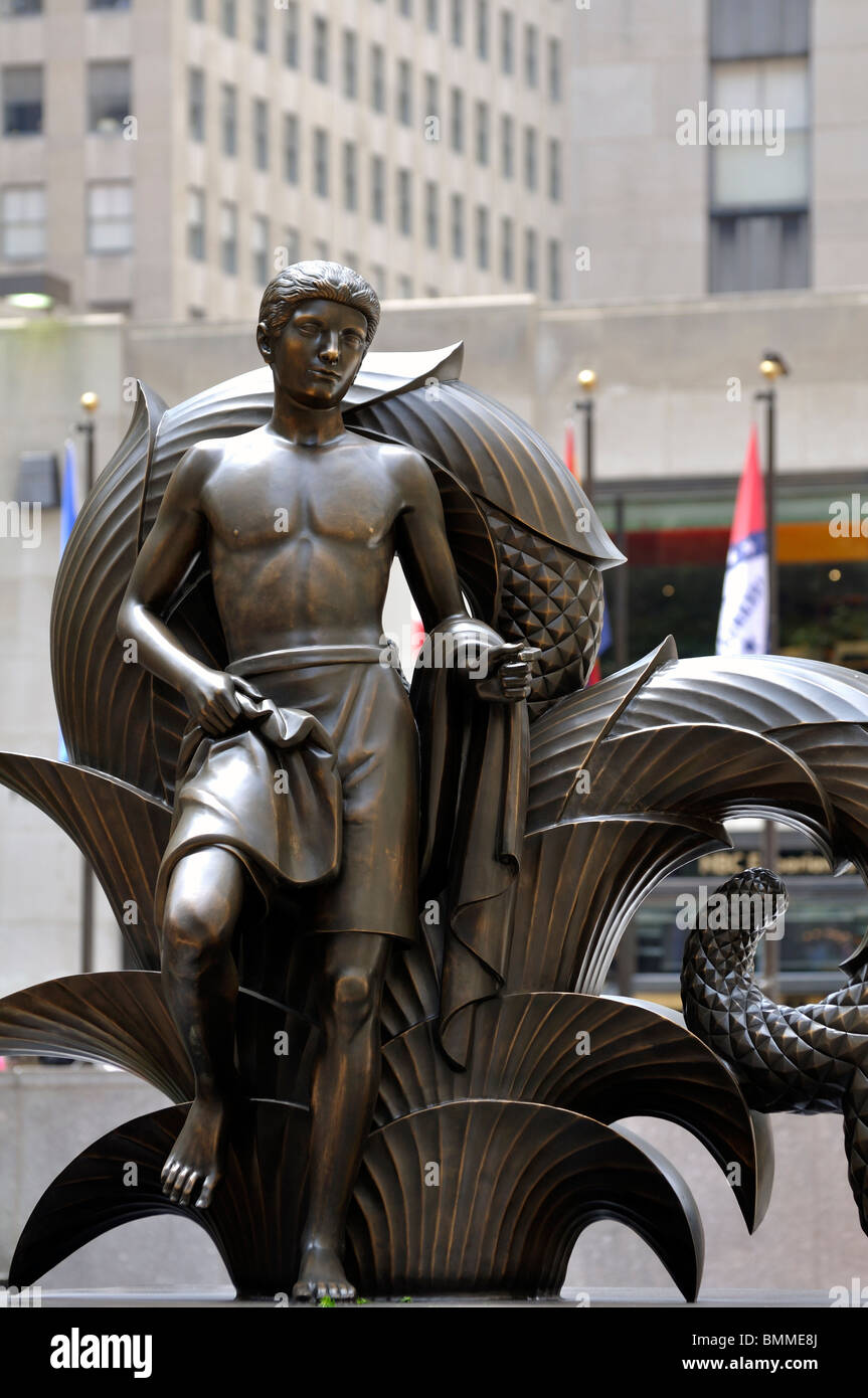 Rockefeller Center art, New York City, USA Stock Photo - Alamy