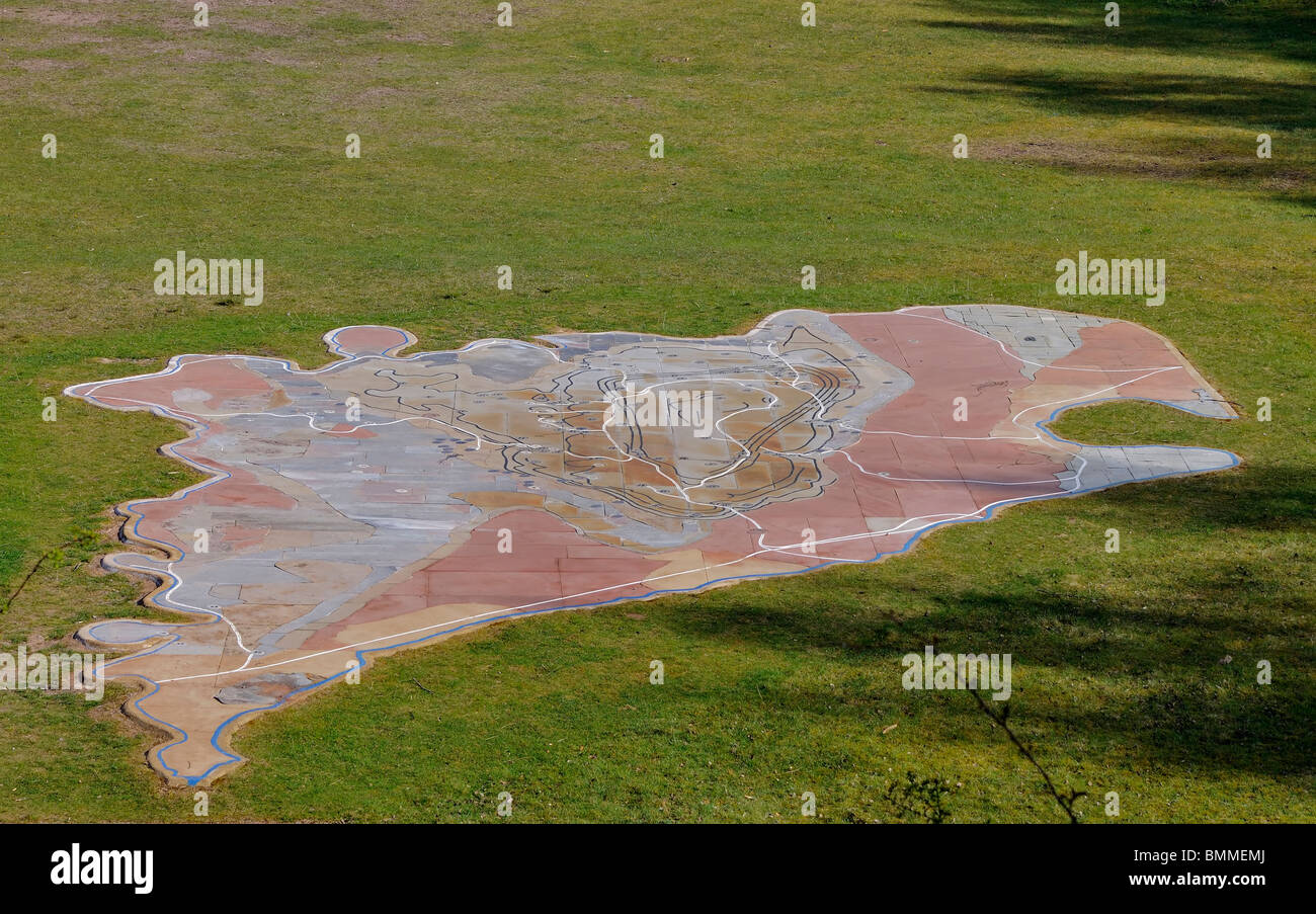 Geomap of the Forest Of Dean Stock Photo - Alamy