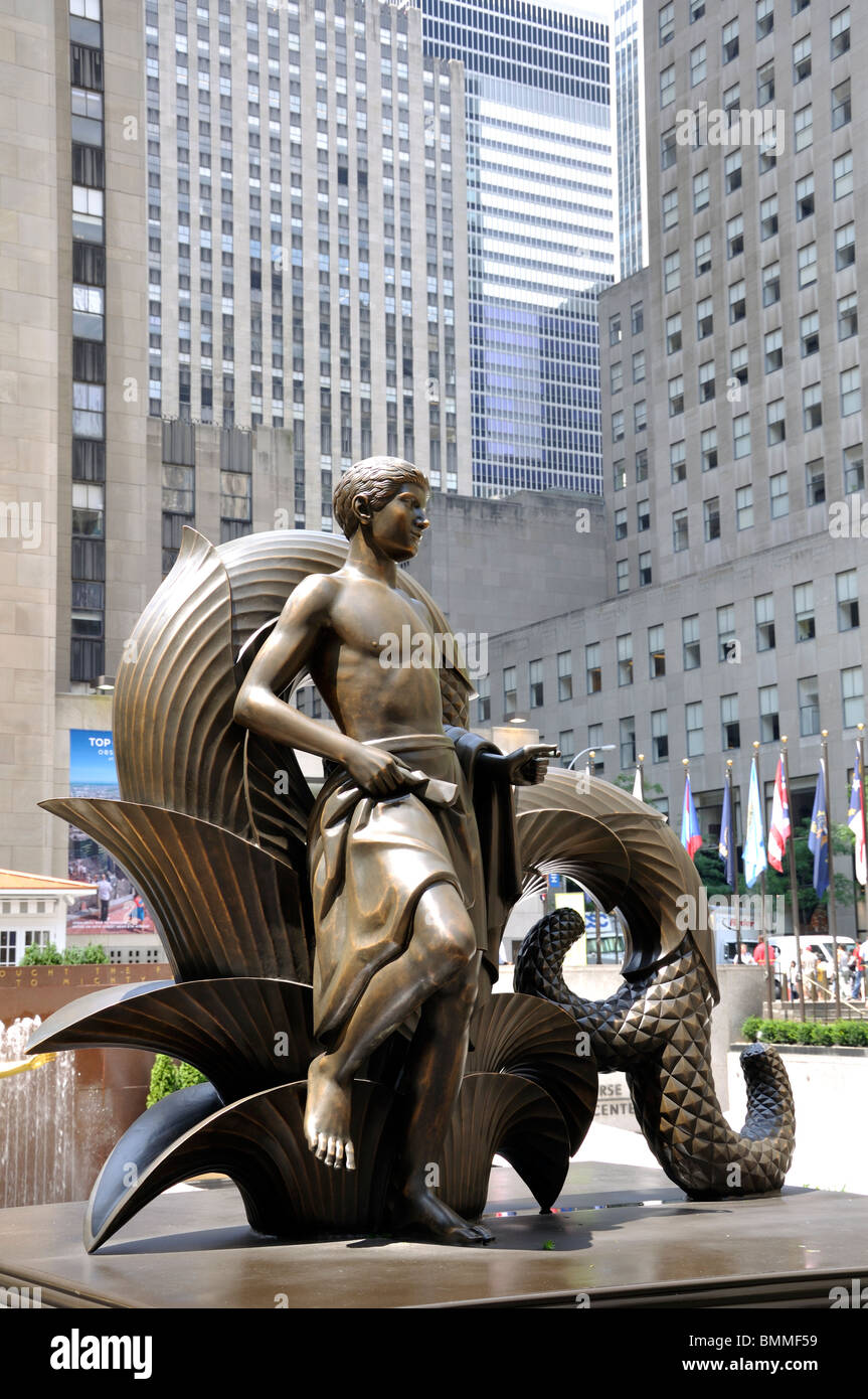Rockefeller Center art, New York City, USA Stock Photo - Alamy