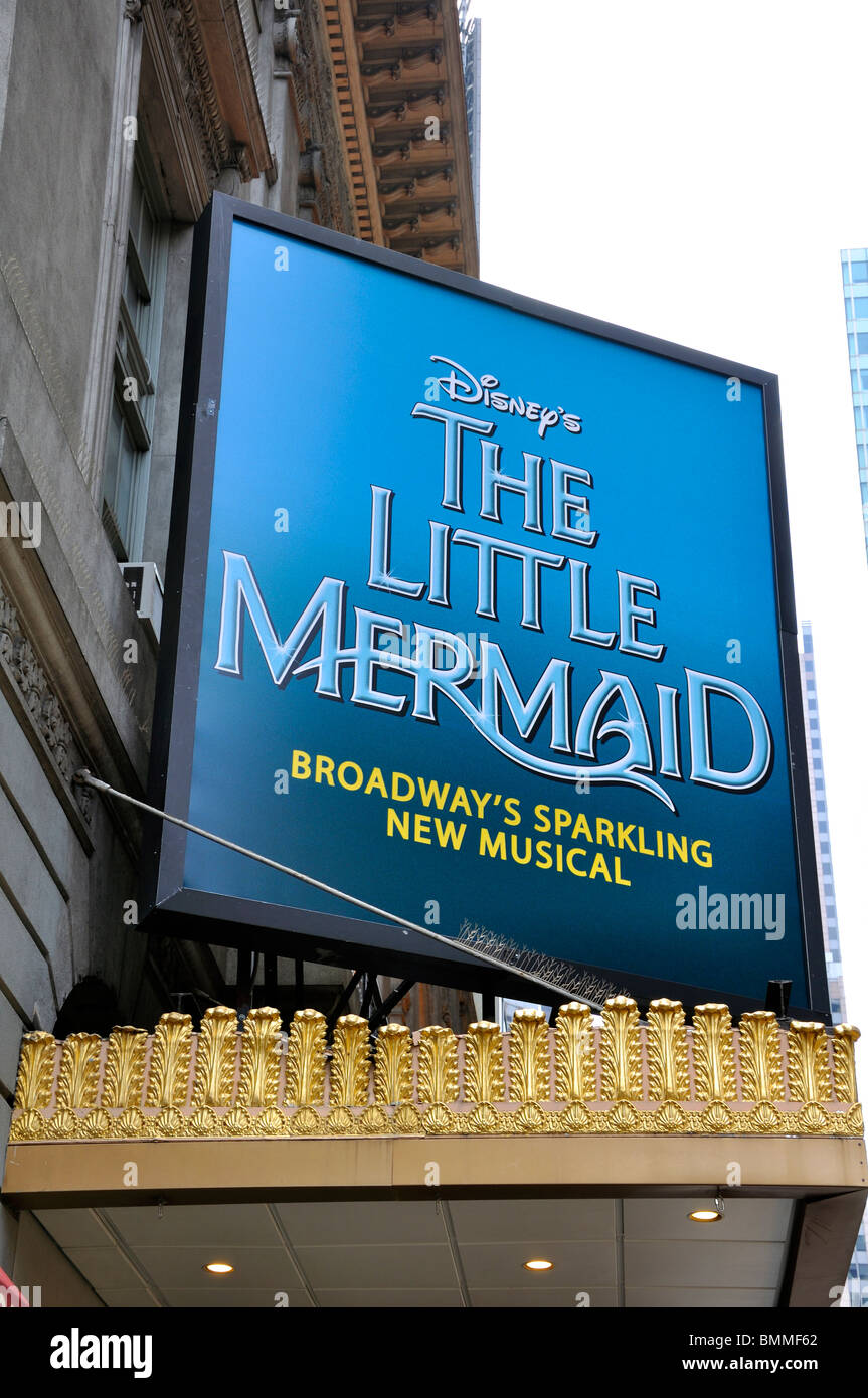 The Little Mermaid ad, Times Square, New York City, USA Stock Photo - Alamy