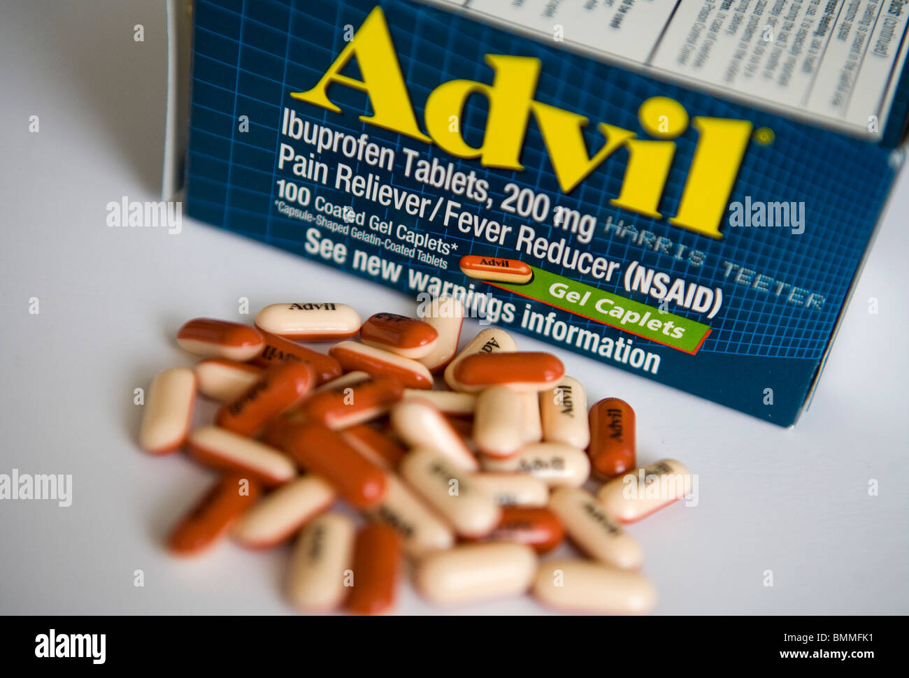 Ibuprofen packaging and pills Stock Photo - Alamy