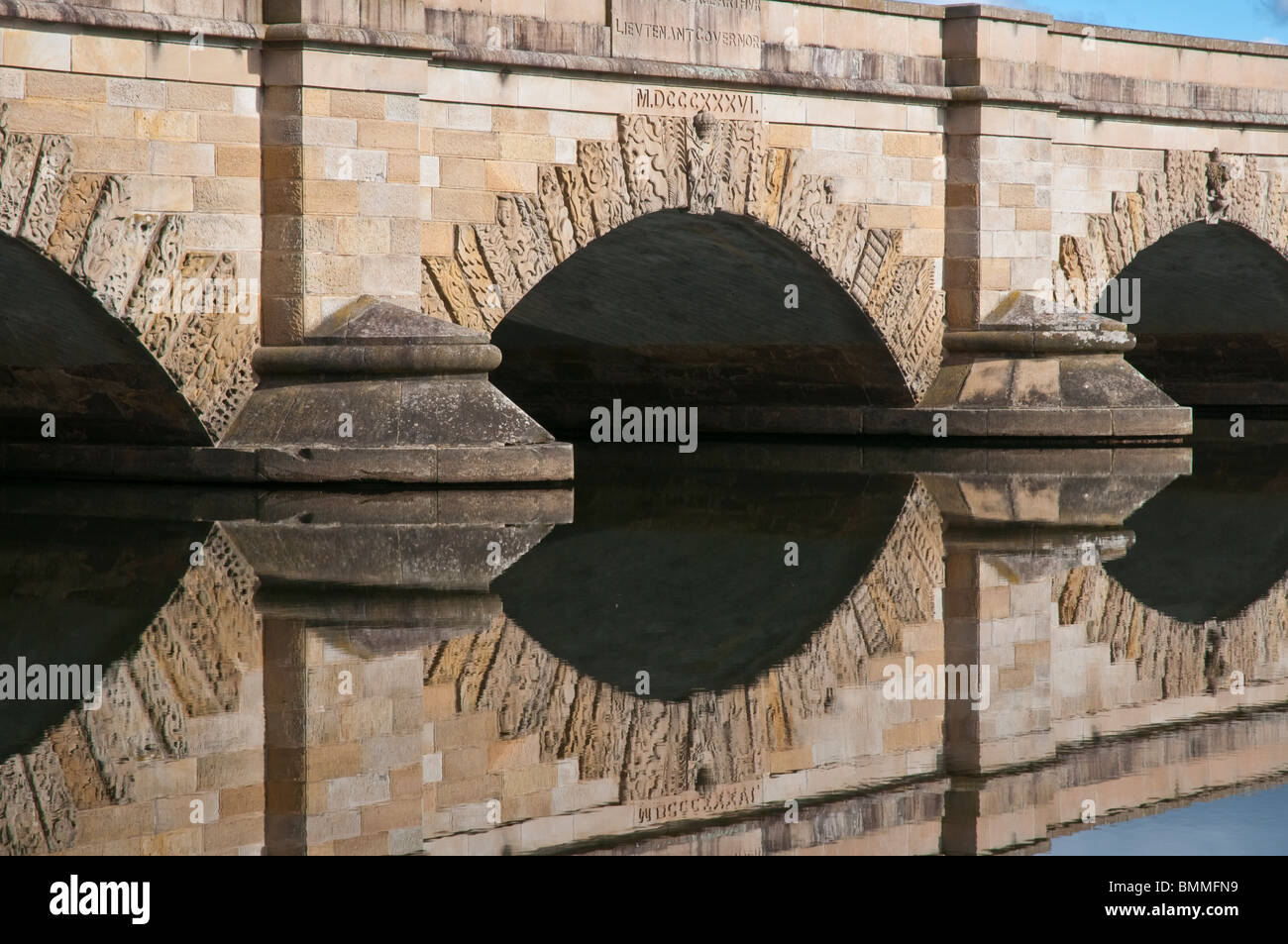 Ross Bridge on the outskirts of the village of Ross in the Tasmanian ...