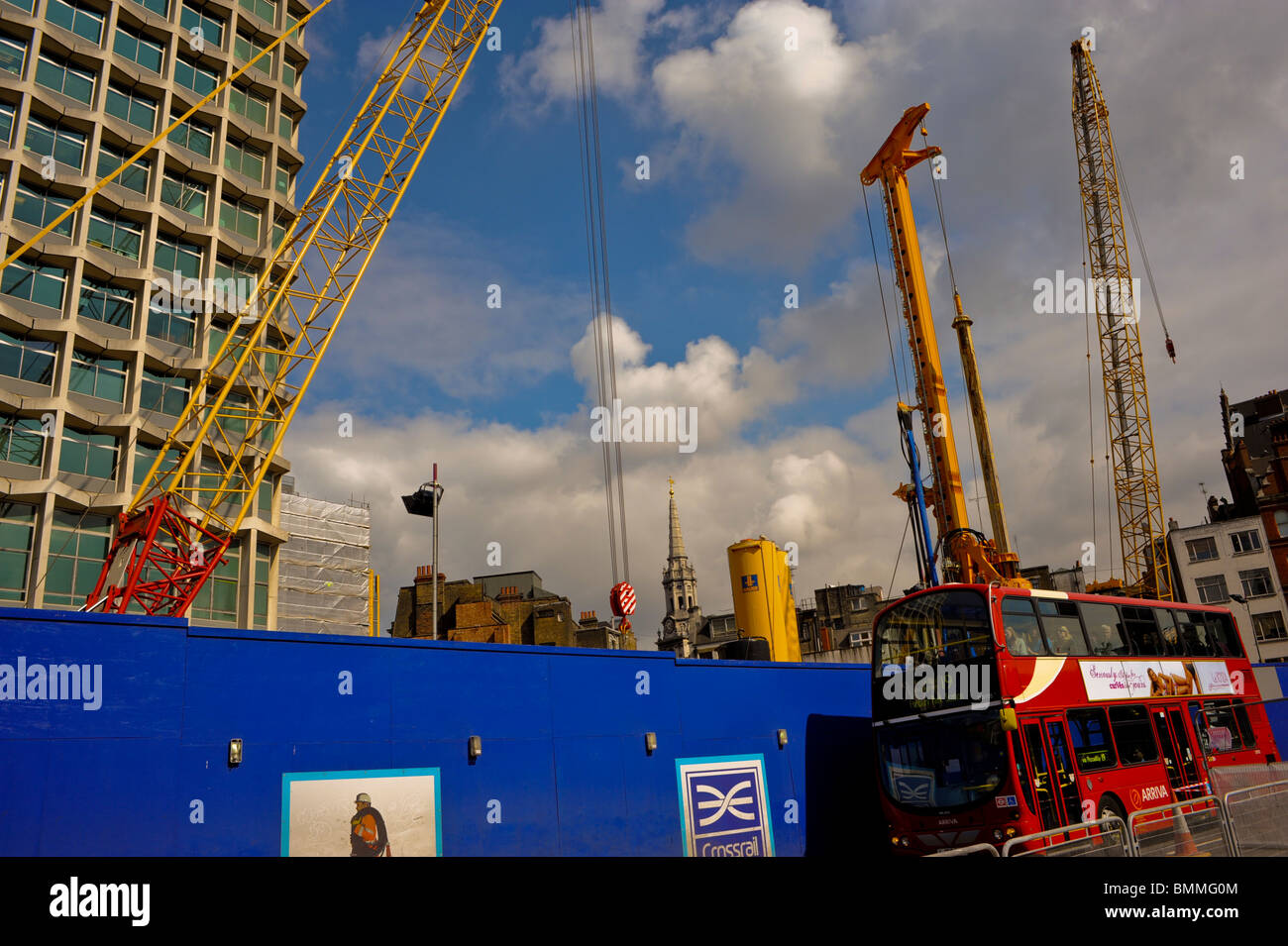 London, UK, Great Britain, Street Scenes, Daytime, Construction Site at ...