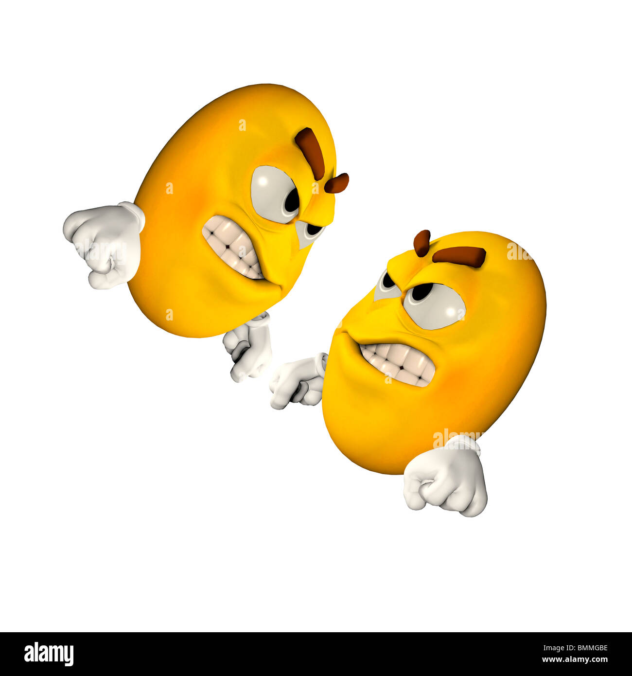Angry Emoticons Graphic Illustration depicting Conflict Stock Photo - Alamy
