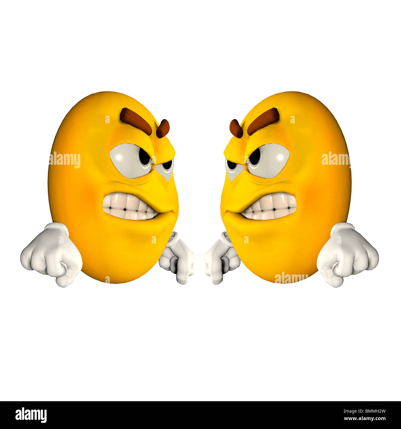 Angry Emoticons Graphic Illustration depicting Conflict Stock Photo ...
