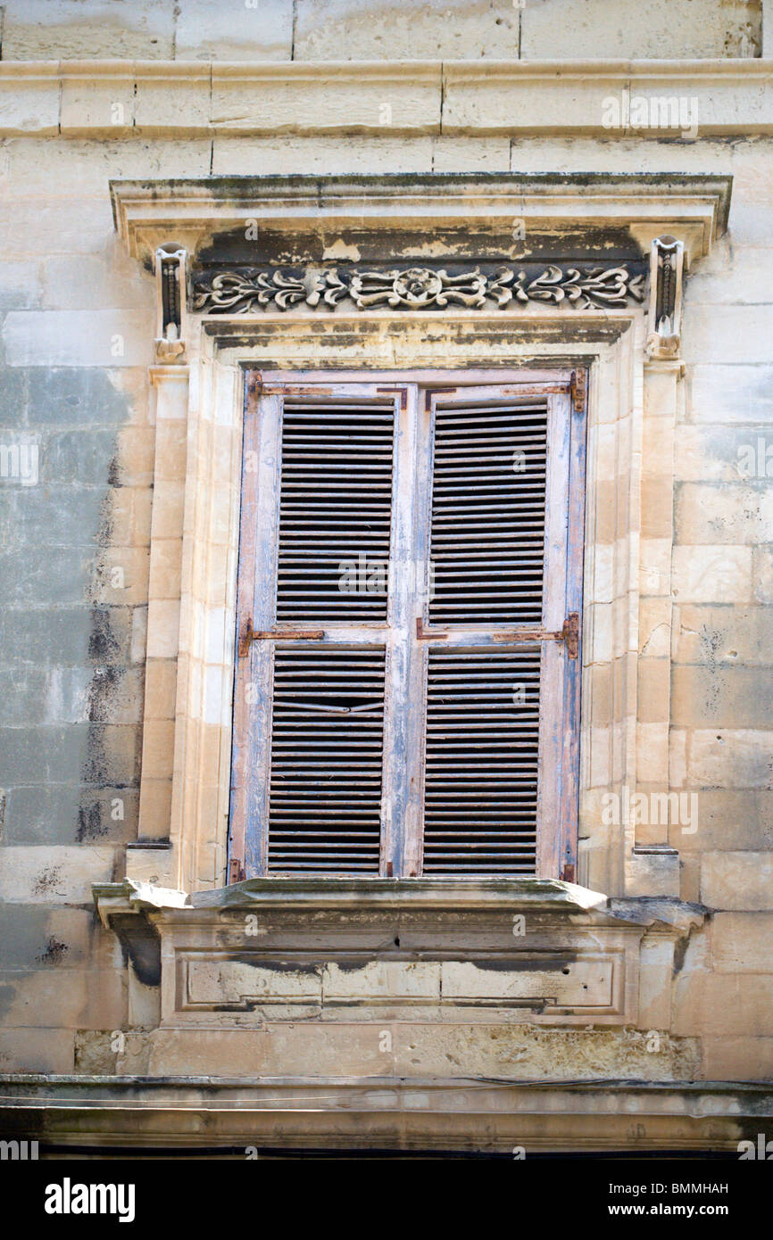 A shuttered window in Malta Stock Photo - Alamy
