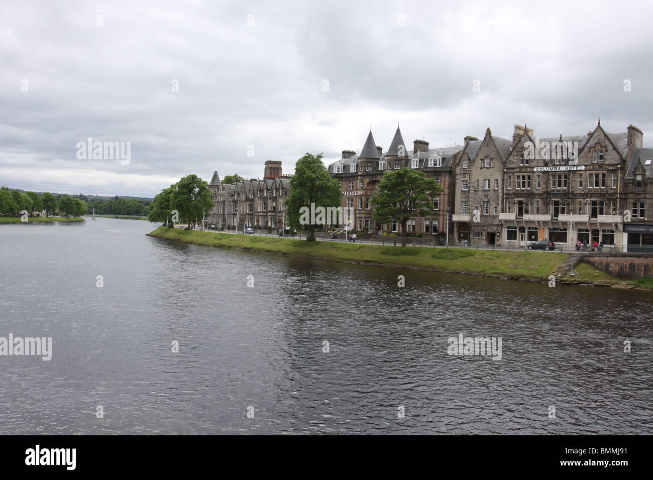 Palace Hotel and Columba Hotel beside River Ness Inverness Scotland ...