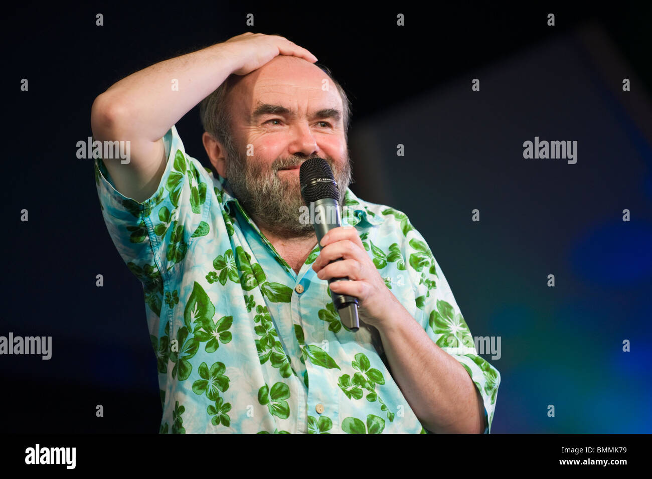 British comedian and game show panelist Andy Hamilton performing on ...