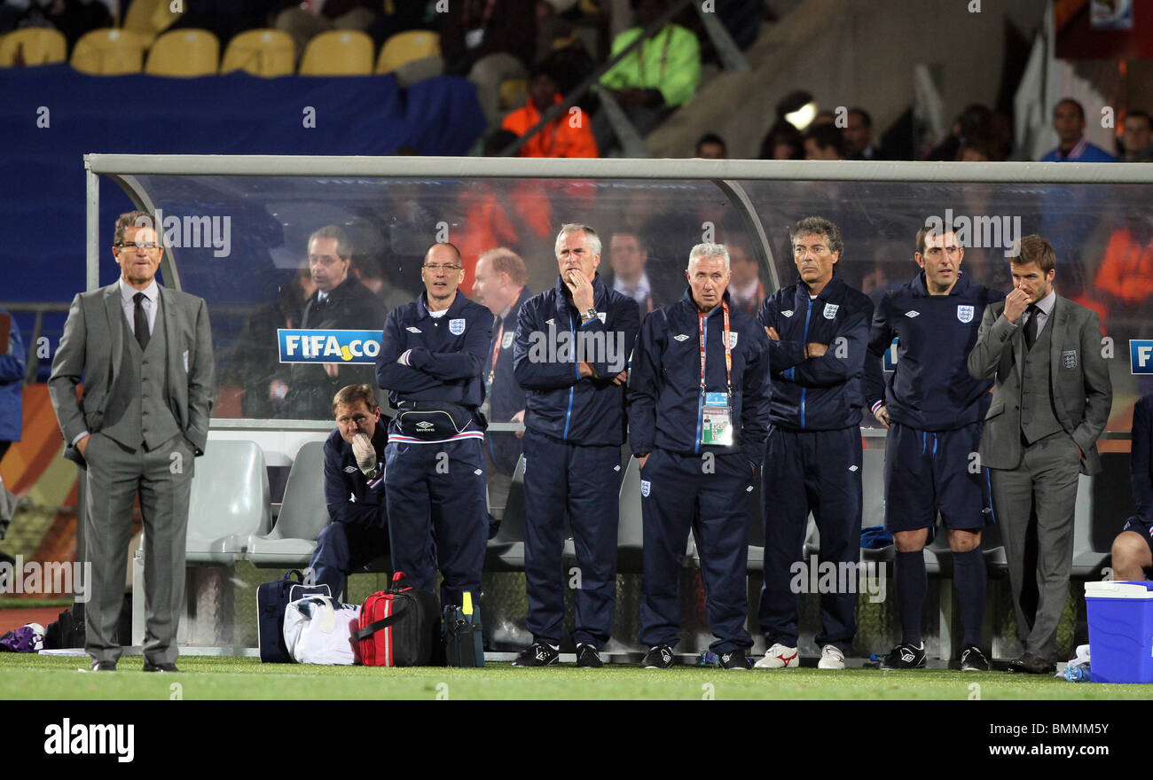 FABIO CAPELLO & ENGLAND BENCH ENGLAND V USA ROYAL BAFOKENG STADIUM ...