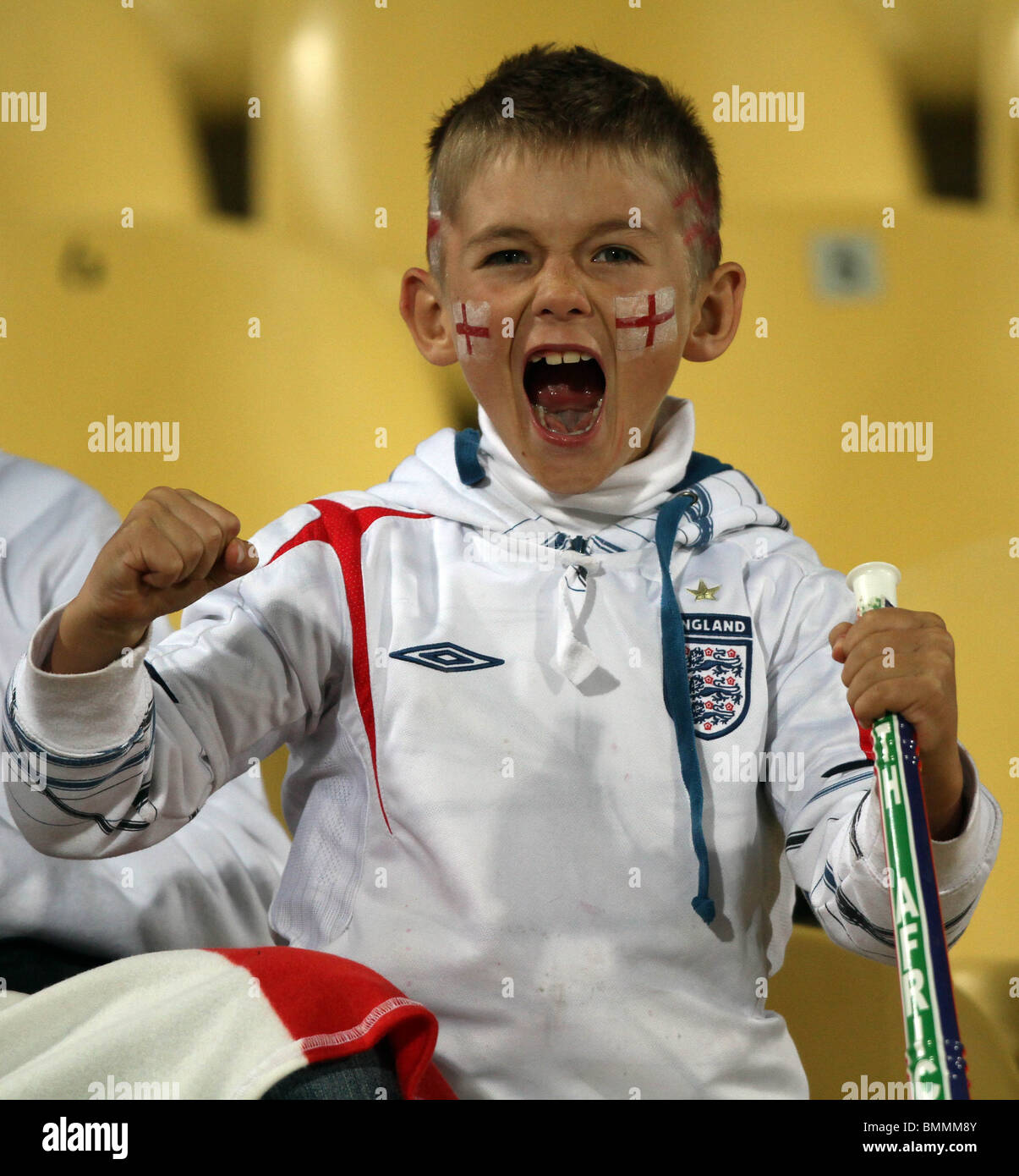 YOUNG ENGLAND FANS CHEERS ON E ENGLAND V USA ROYAL BAFOKENG STADIUM ...