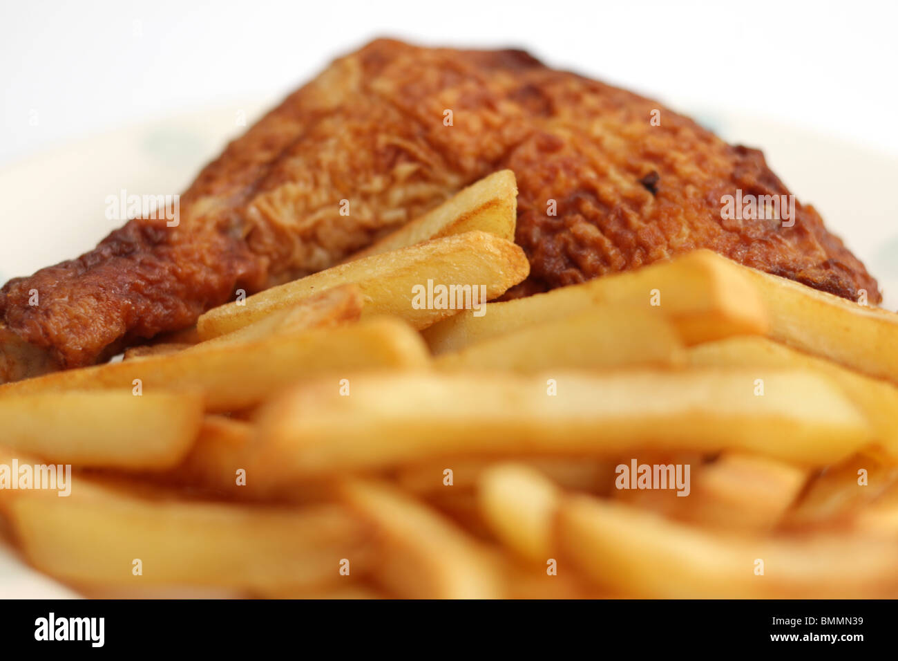 Roast Chicken and Chips Stock Photo - Alamy