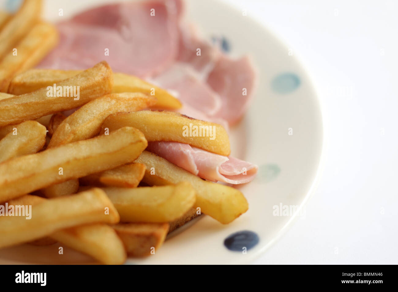 Ham and Chips Stock Photo - Alamy
