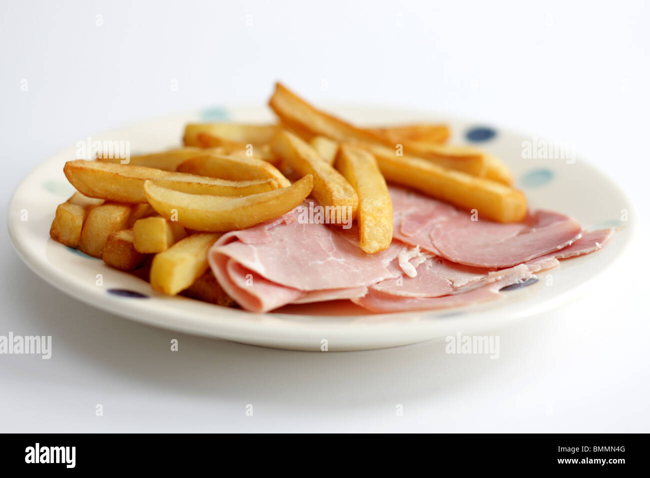 Ham and Chips Stock Photo - Alamy