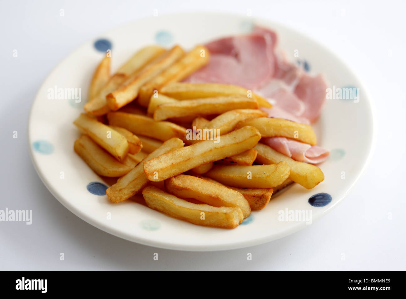 Ham and Chips Stock Photo - Alamy