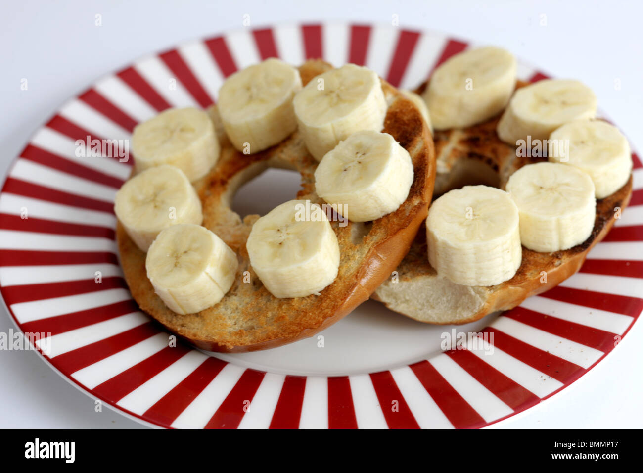 Toasted Banana Bagel Stock Photo - Alamy