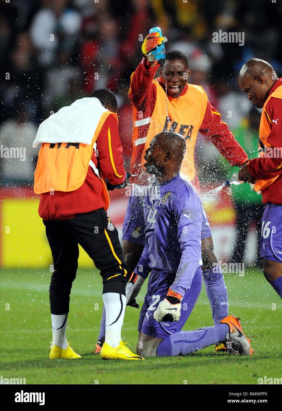 RICHARD KINGSON CELEBRATES VIC SERBIA V GHANA LOFTUS VERSFELD STADIUM ...