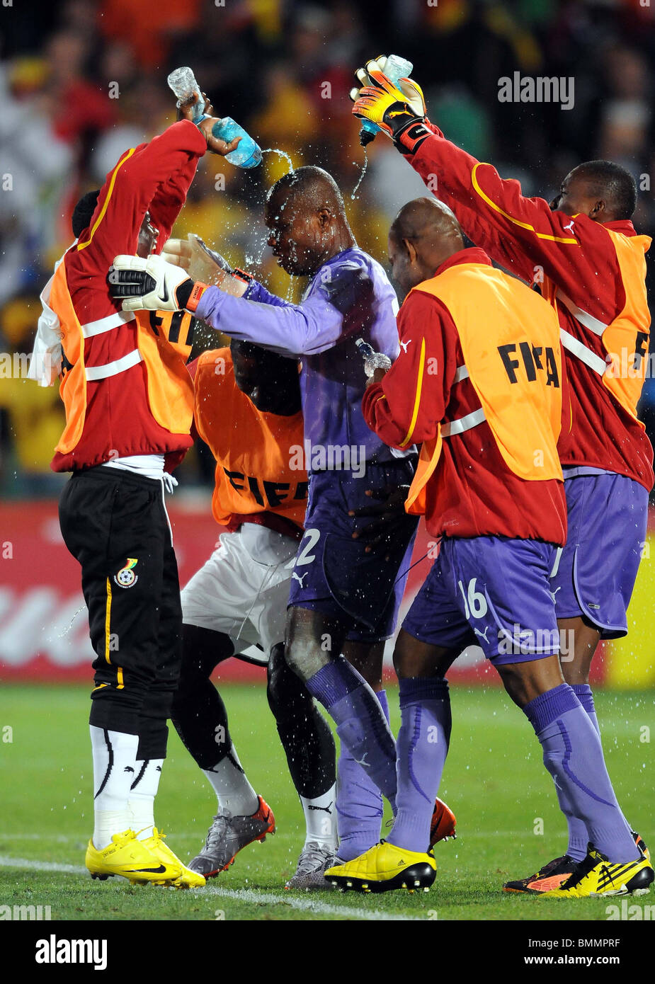 RICHARD KINGSON CELEBRATES VIC SERBIA V GHANA LOFTUS VERSFELD STADIUM ...