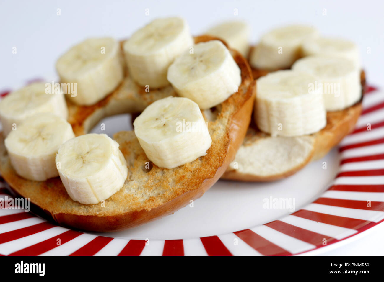 Toasted Banana Bagel Stock Photo - Alamy