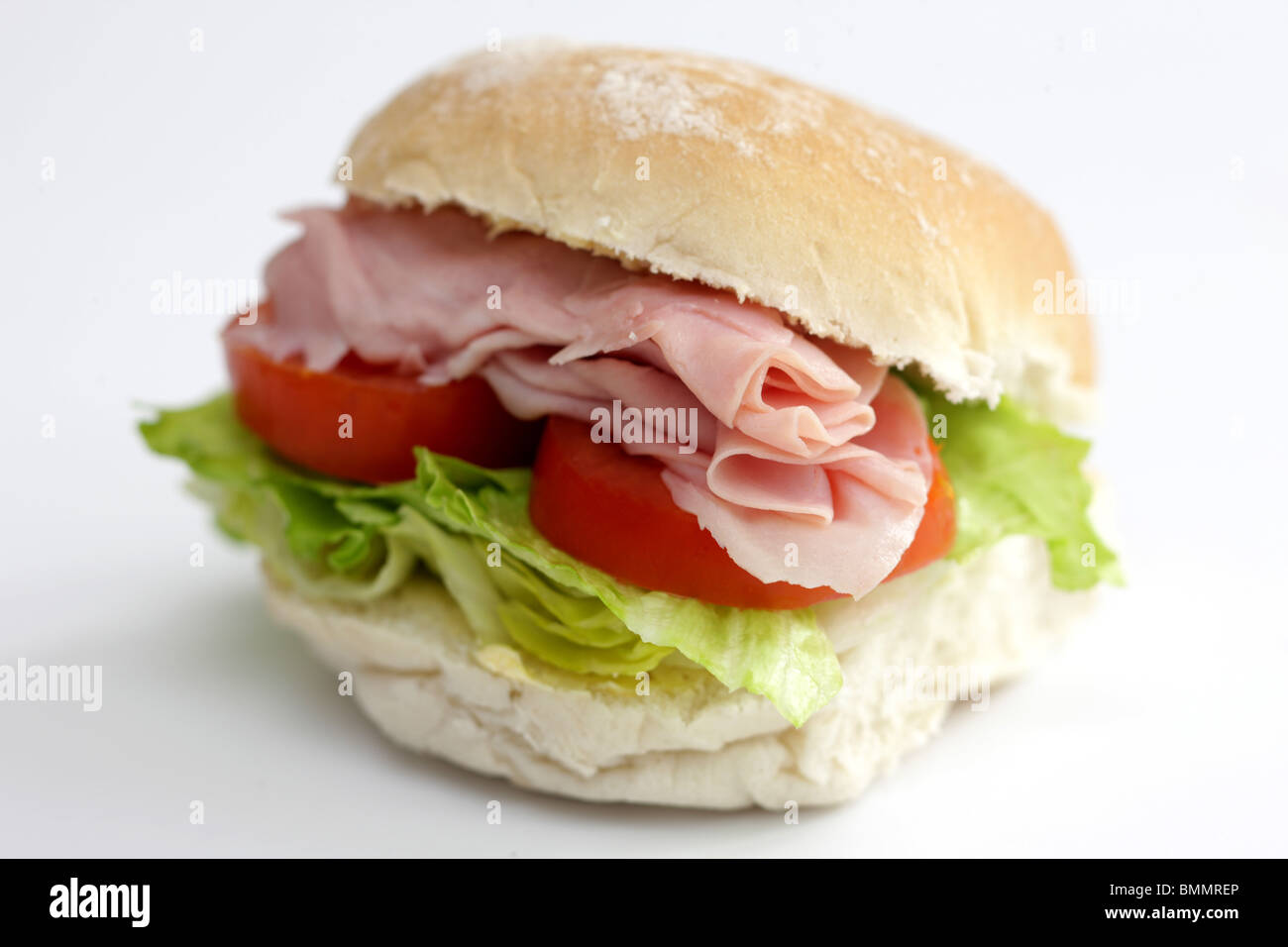 Ham and salad bap hi-res stock photography and images - Alamy
