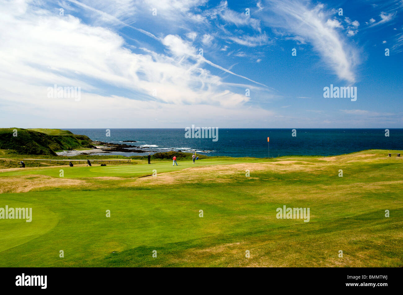 golfers on nefyn and district golf course lleyn peninsula gwynedd north ...
