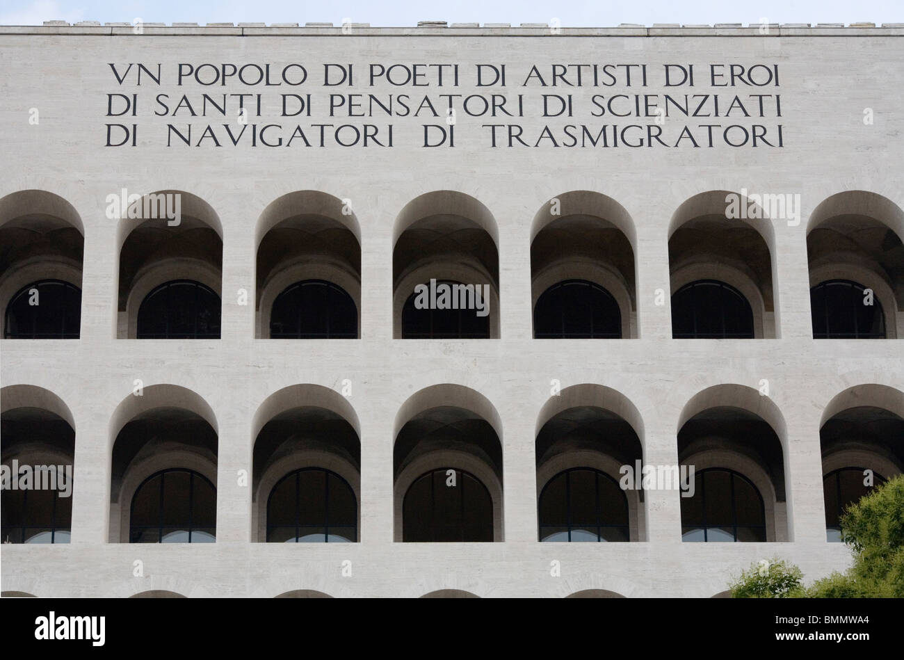 Mussolini's Palace of Italian Civilization, EUR, Rome, Italy Stock ...