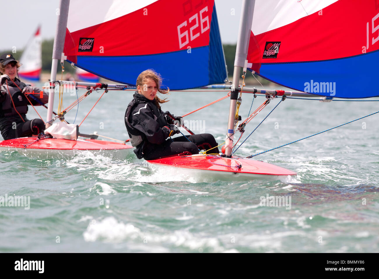 topper dinghy racing in Chichester Harbour, UK Stock Photo - Alamy