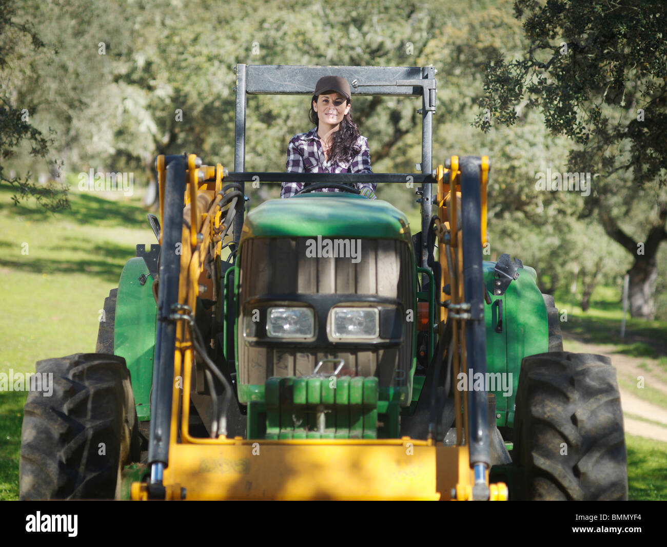 Women tractor driver hi-res stock photography and images - Alamy
