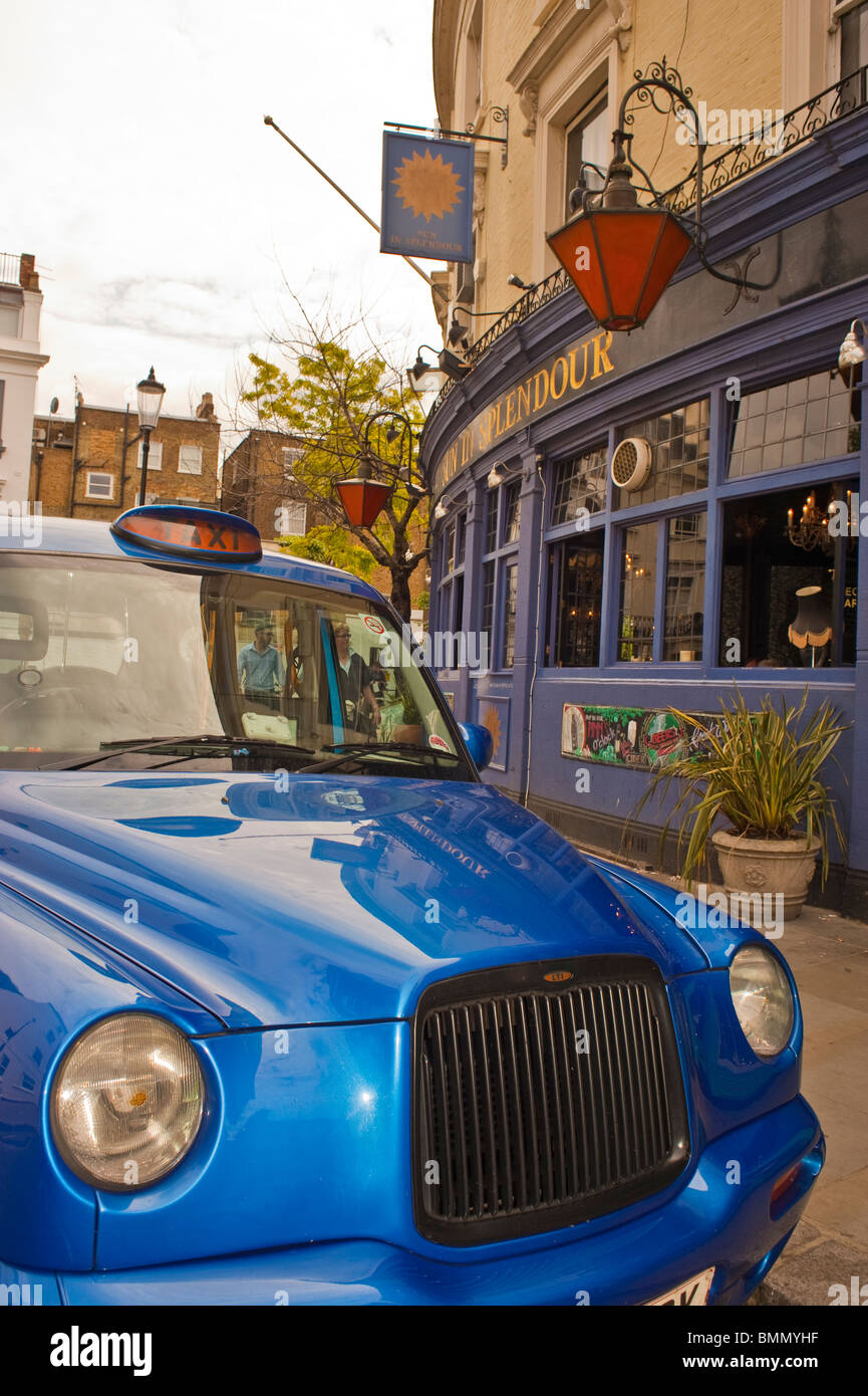 London, England, UK, Cab Parked on Street, Portobello Road Stock Photo ...
