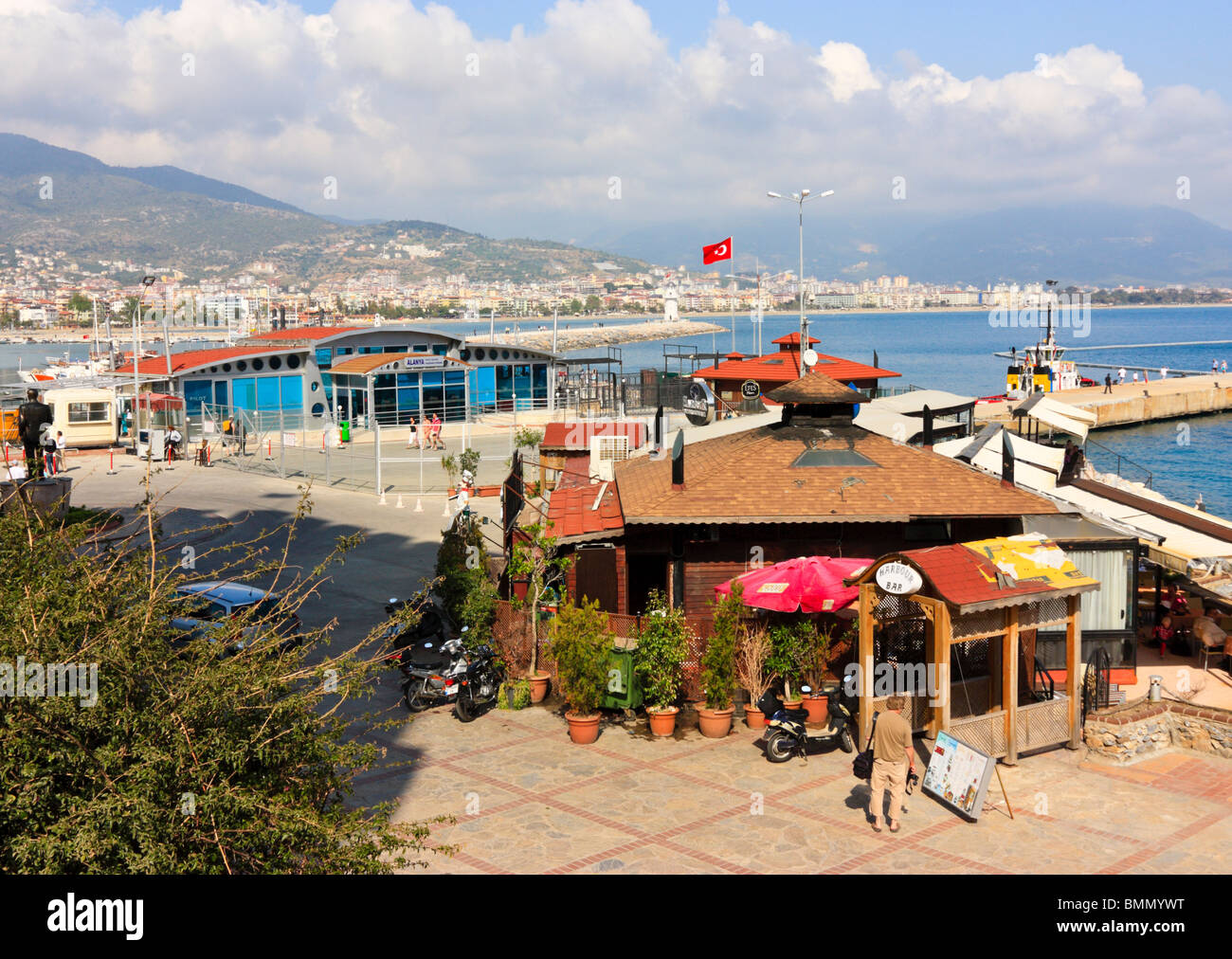 Promenade and waterfront in Alanya, Turkey Stock Photo - Alamy