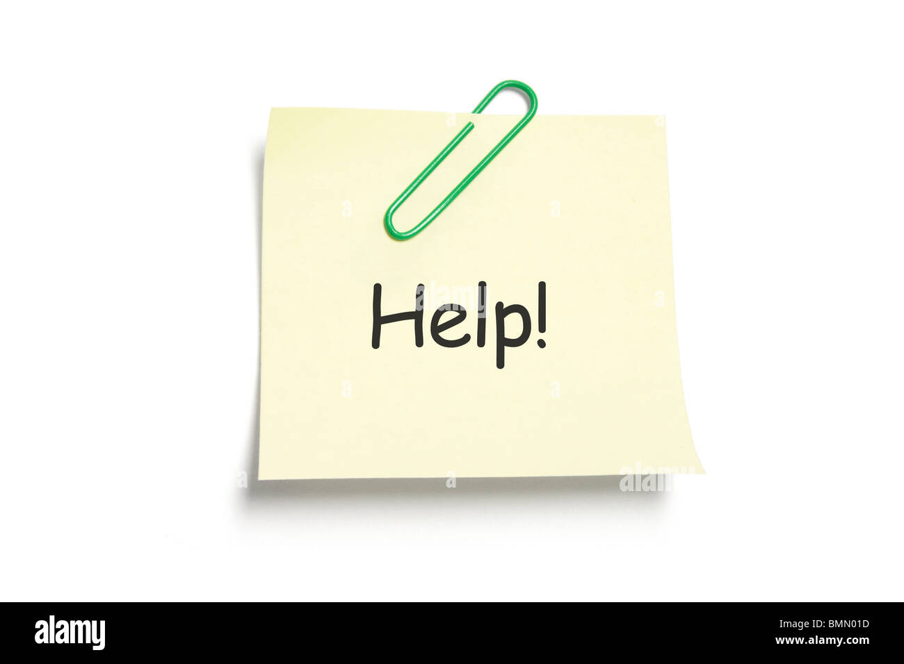 Post It Paper with Help Message Stock Photo - Alamy