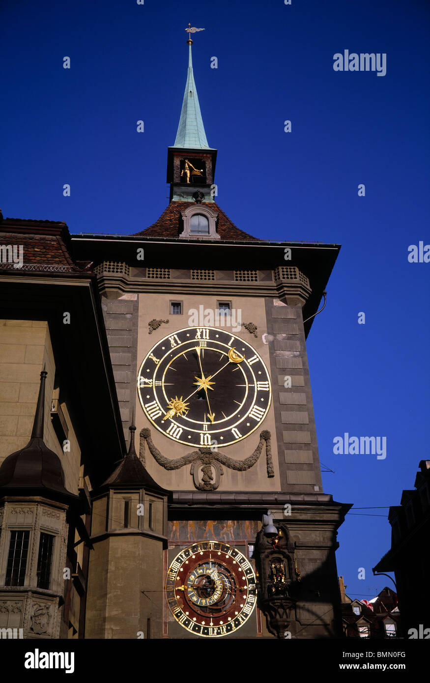 Berne City, Clock Tower Stock Photo - Alamy
