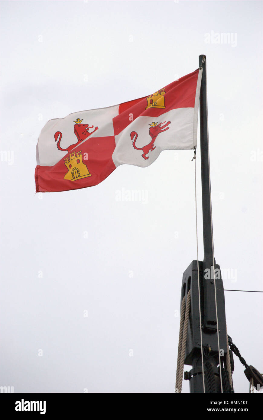 Flag flies on Pinta and Nina represents expeditionary flag Columbus ...