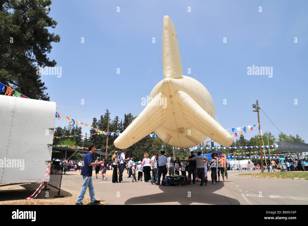Israeli Police crowd control and safety helium balloon Stock Photo - Alamy