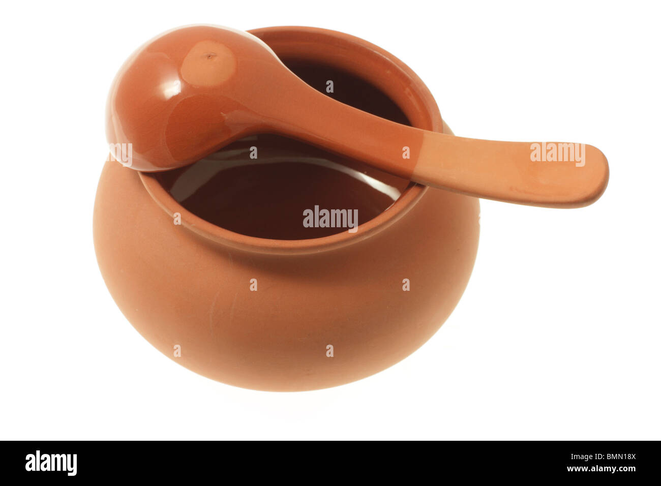 Clay Pot and Ladle Stock Photo - Alamy