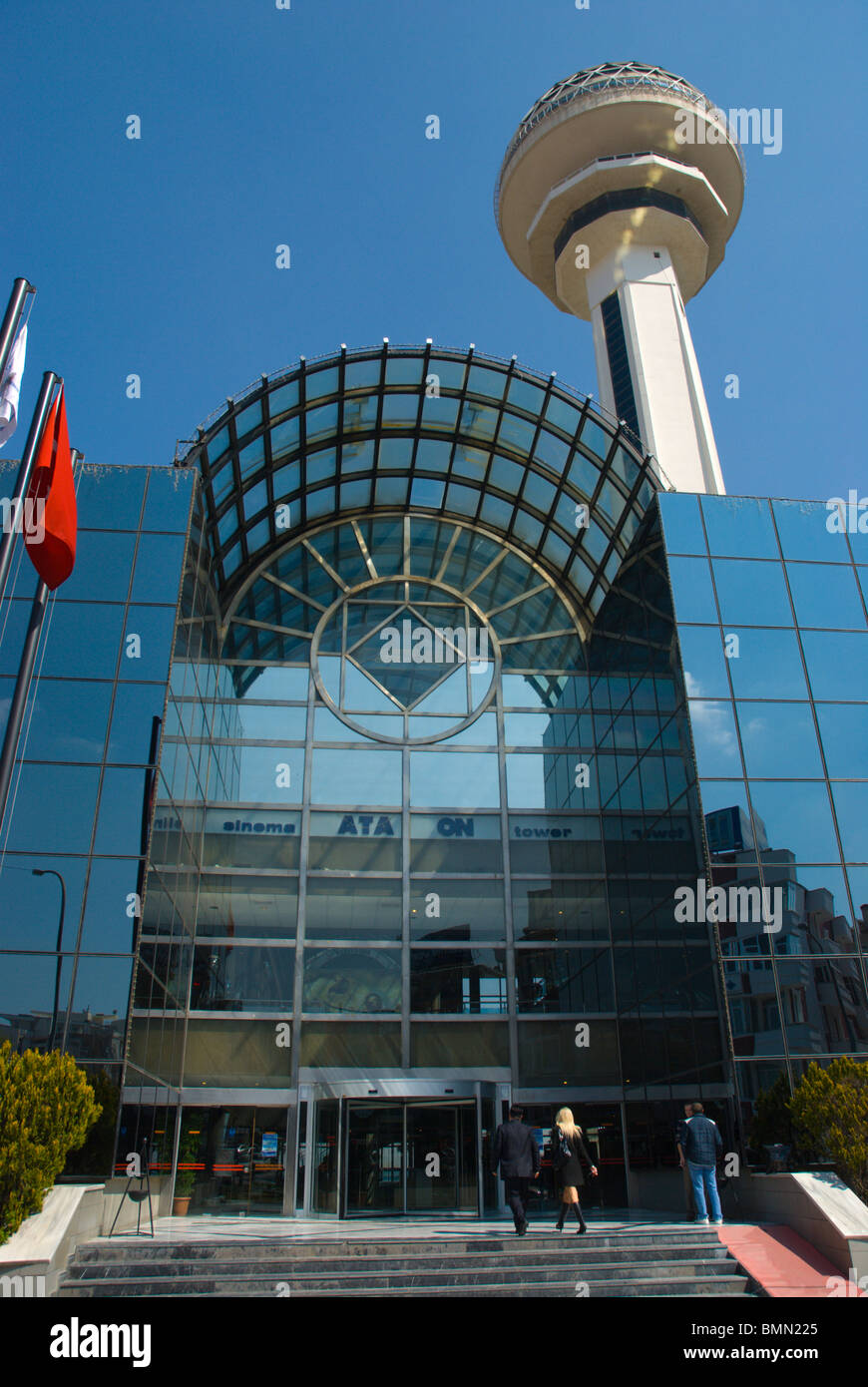 Atakule tower Cankaya district Ankara central Anatolia Turkey Asia ...