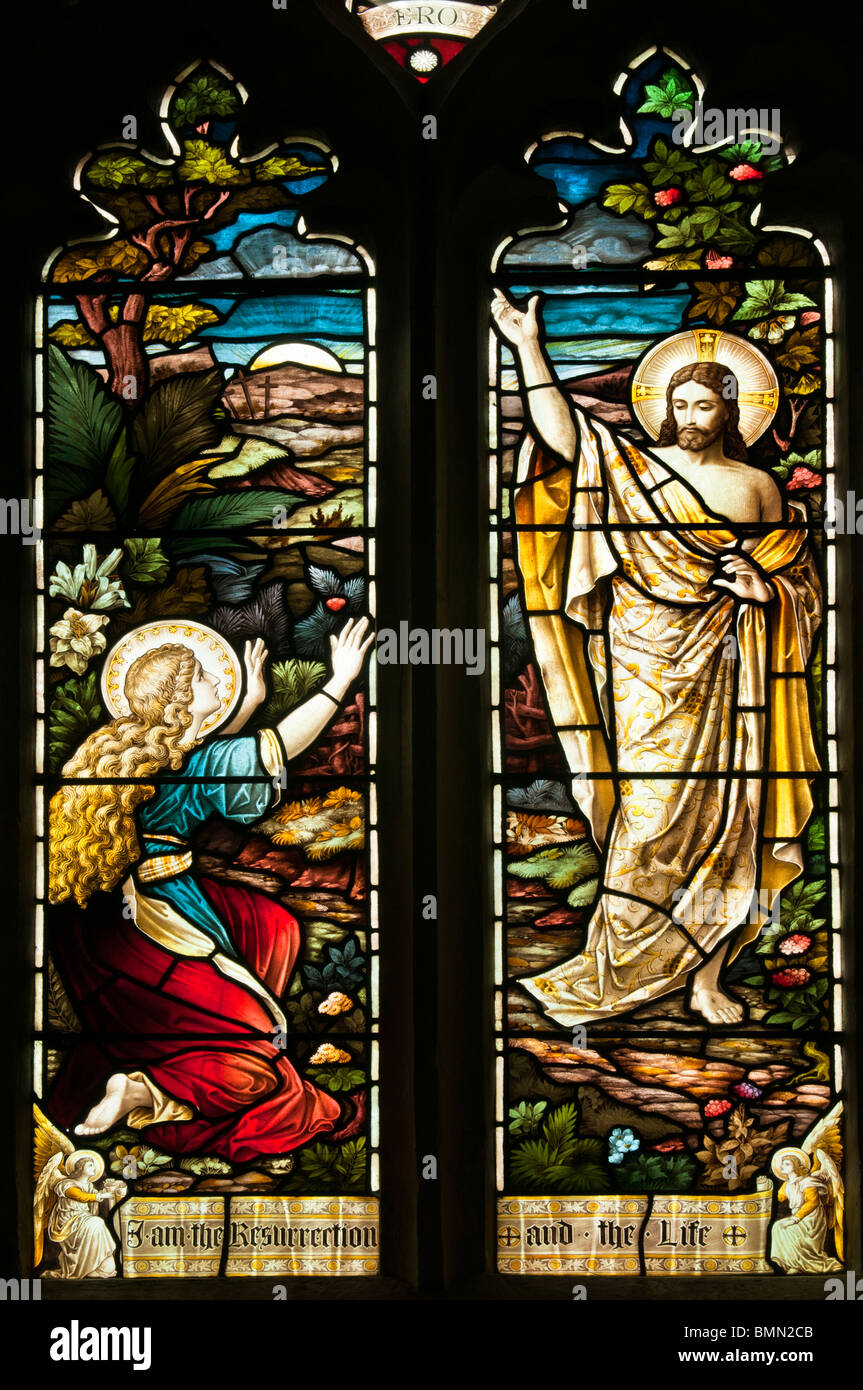 Stained glass of St John the Evangelist Church, Elkstone ...