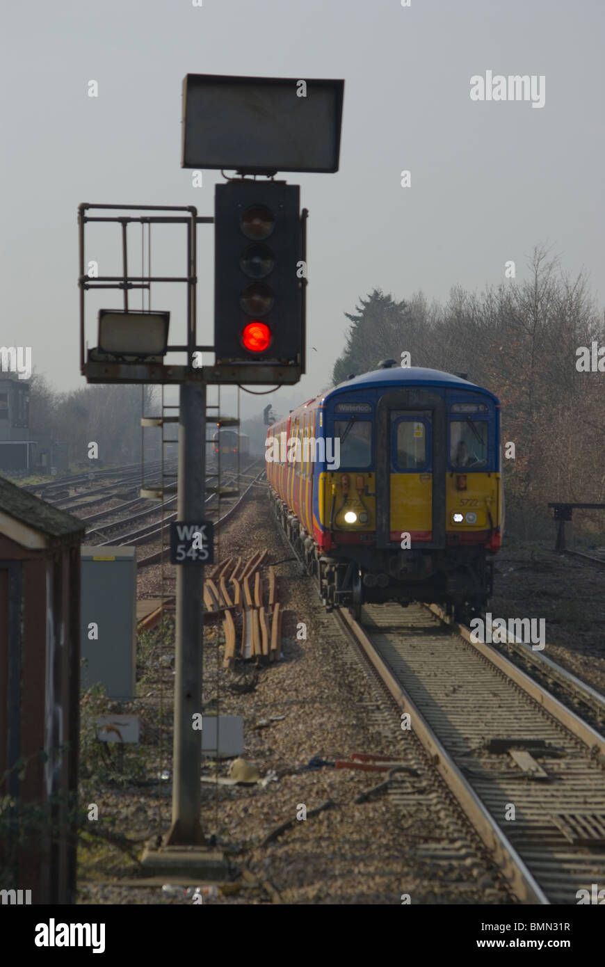 Red train signal hi-res stock photography and images - Alamy