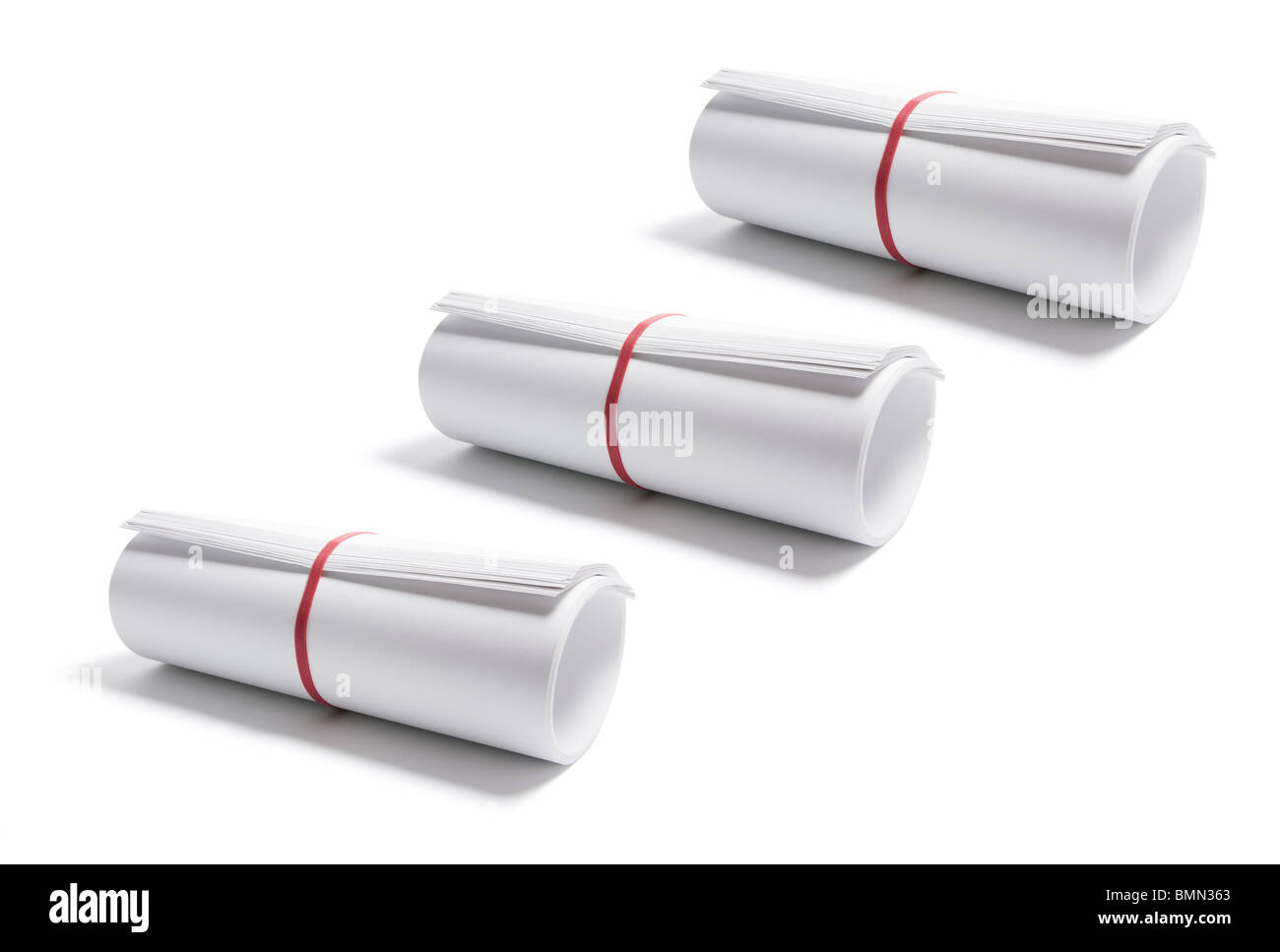 Rolls of Papers Stock Photo - Alamy