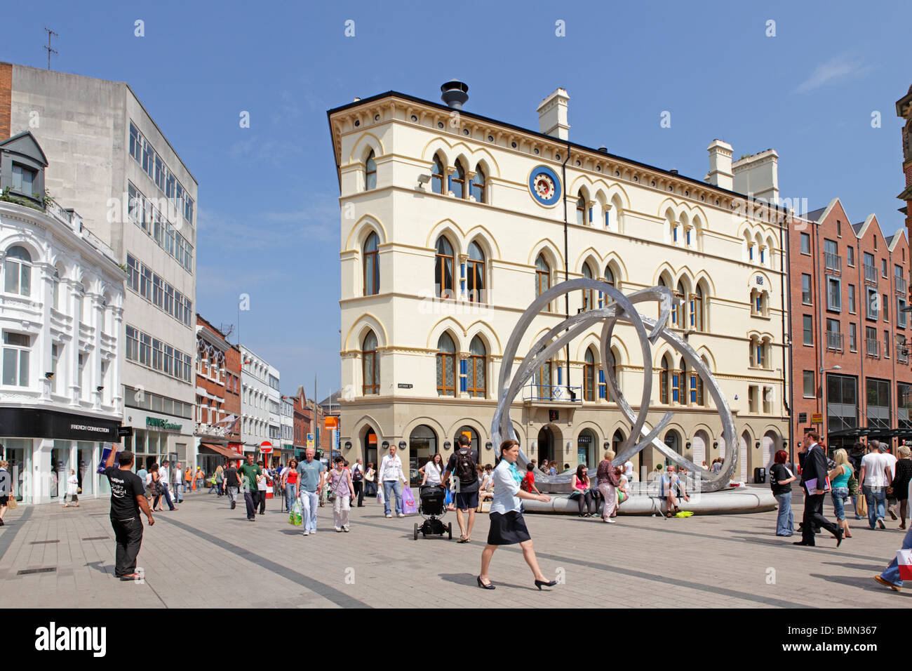 pedestrian area, Belfast, Northern Ireland Stock Photo - Alamy