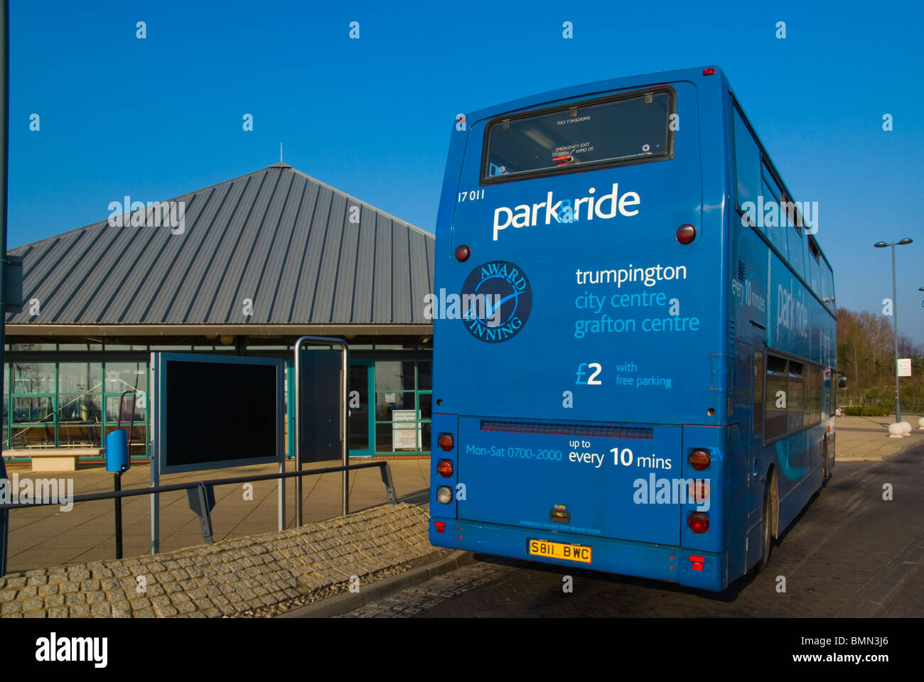 Exterior Public Park And Ride Bus Stock Photo - Alamy