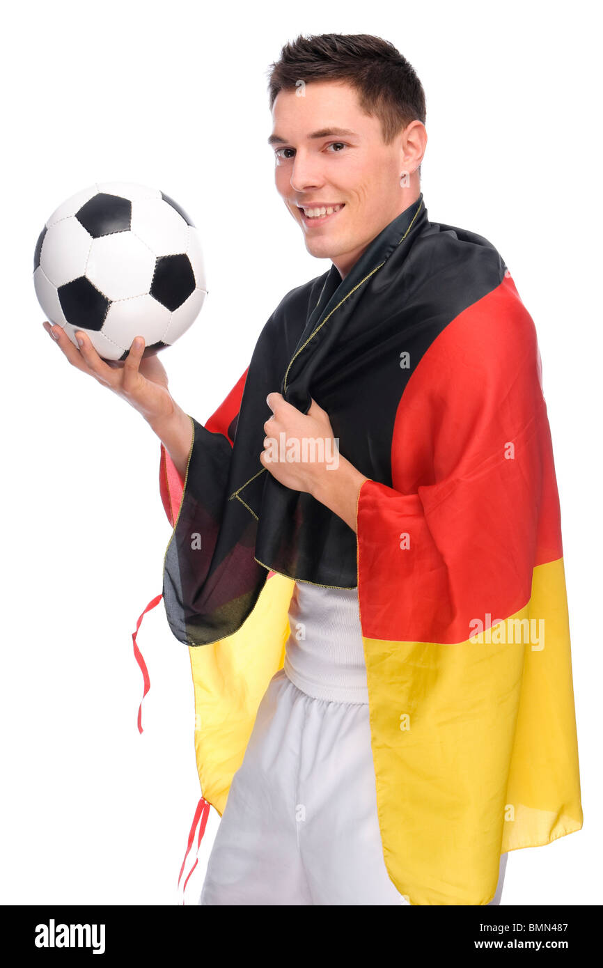 Full isolated studio picture from a german soccer fan Stock Photo - Alamy