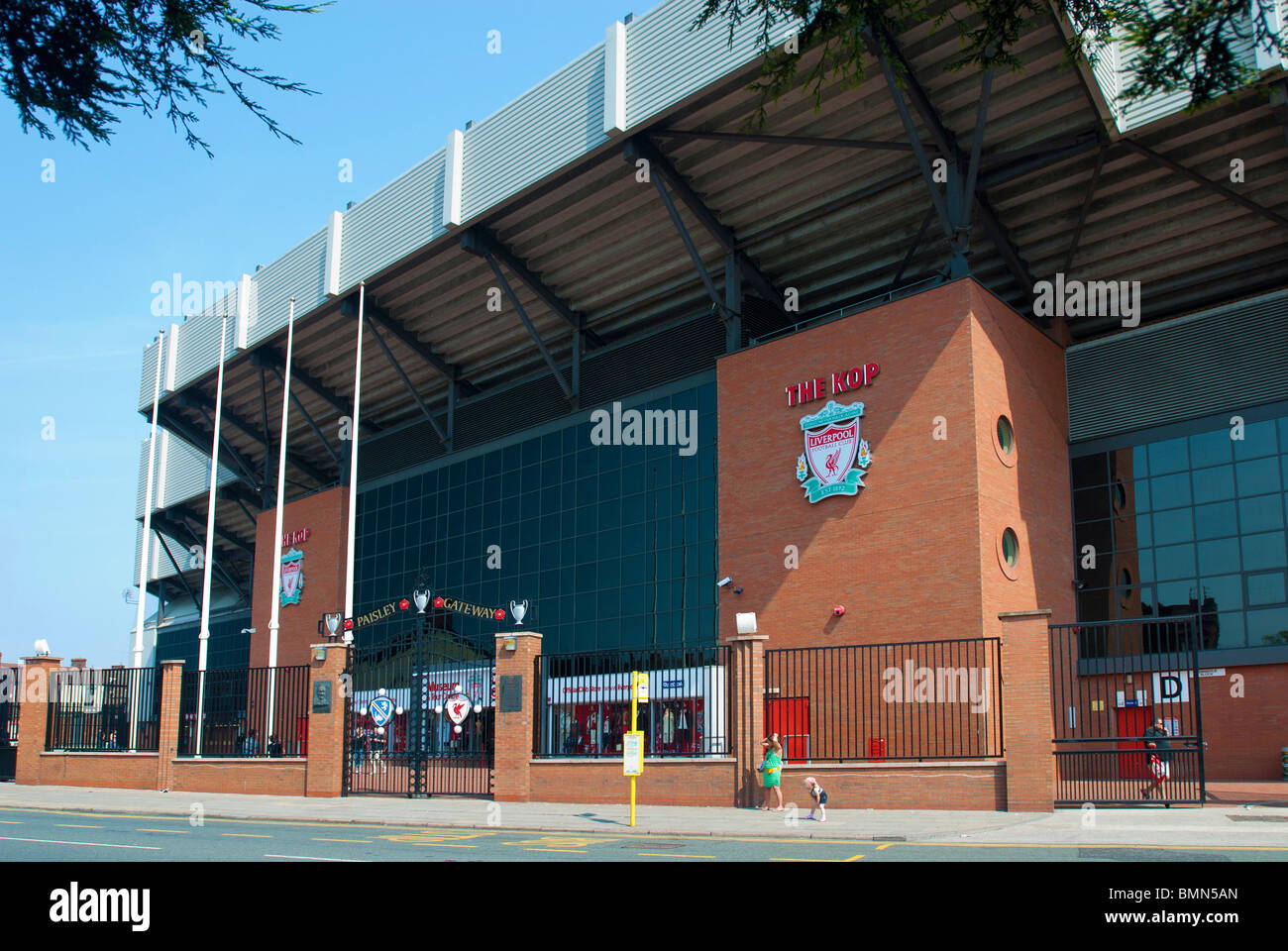 The Kop at Liverpool football ground. sign Stock Photo - Alamy