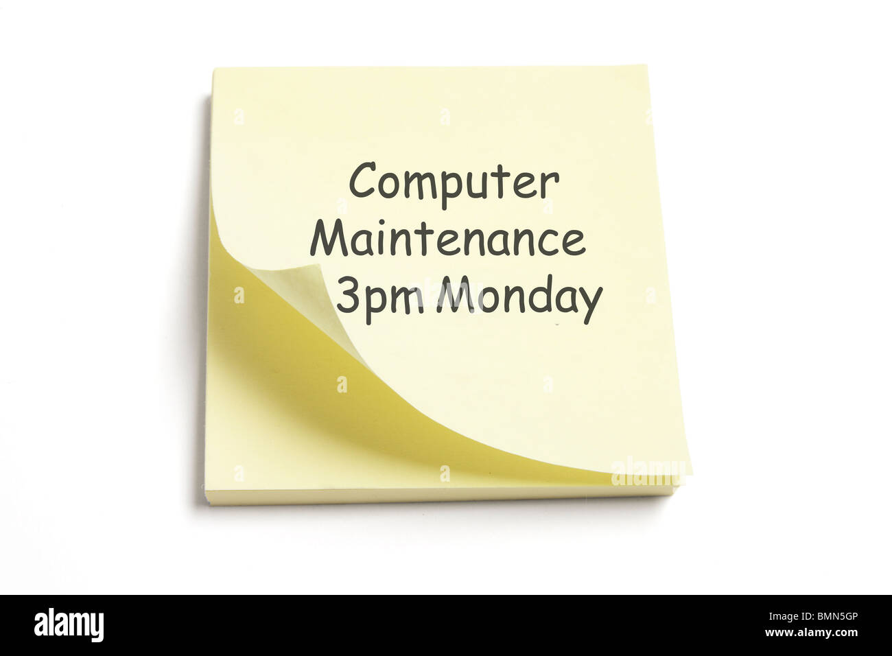 Post It Note Pad with Message Stock Photo - Alamy