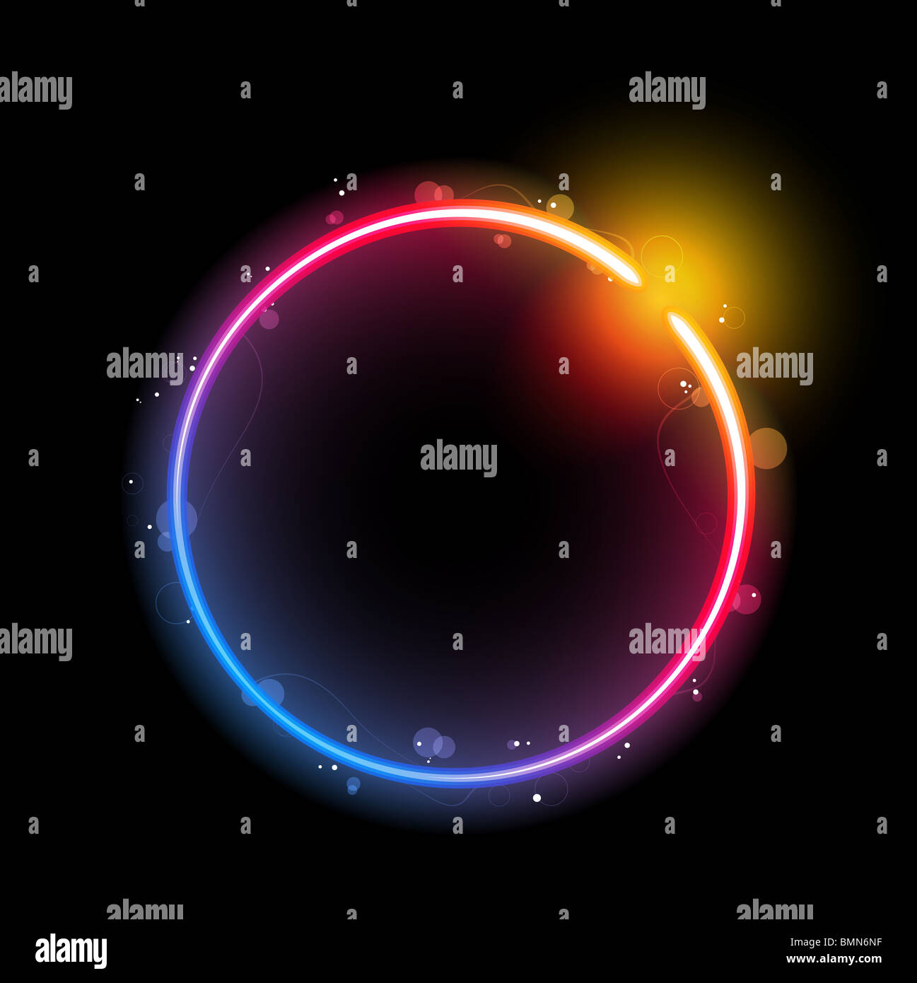 Vector blue circle border sparkles Cut Out Stock Images & Pictures - Alamy