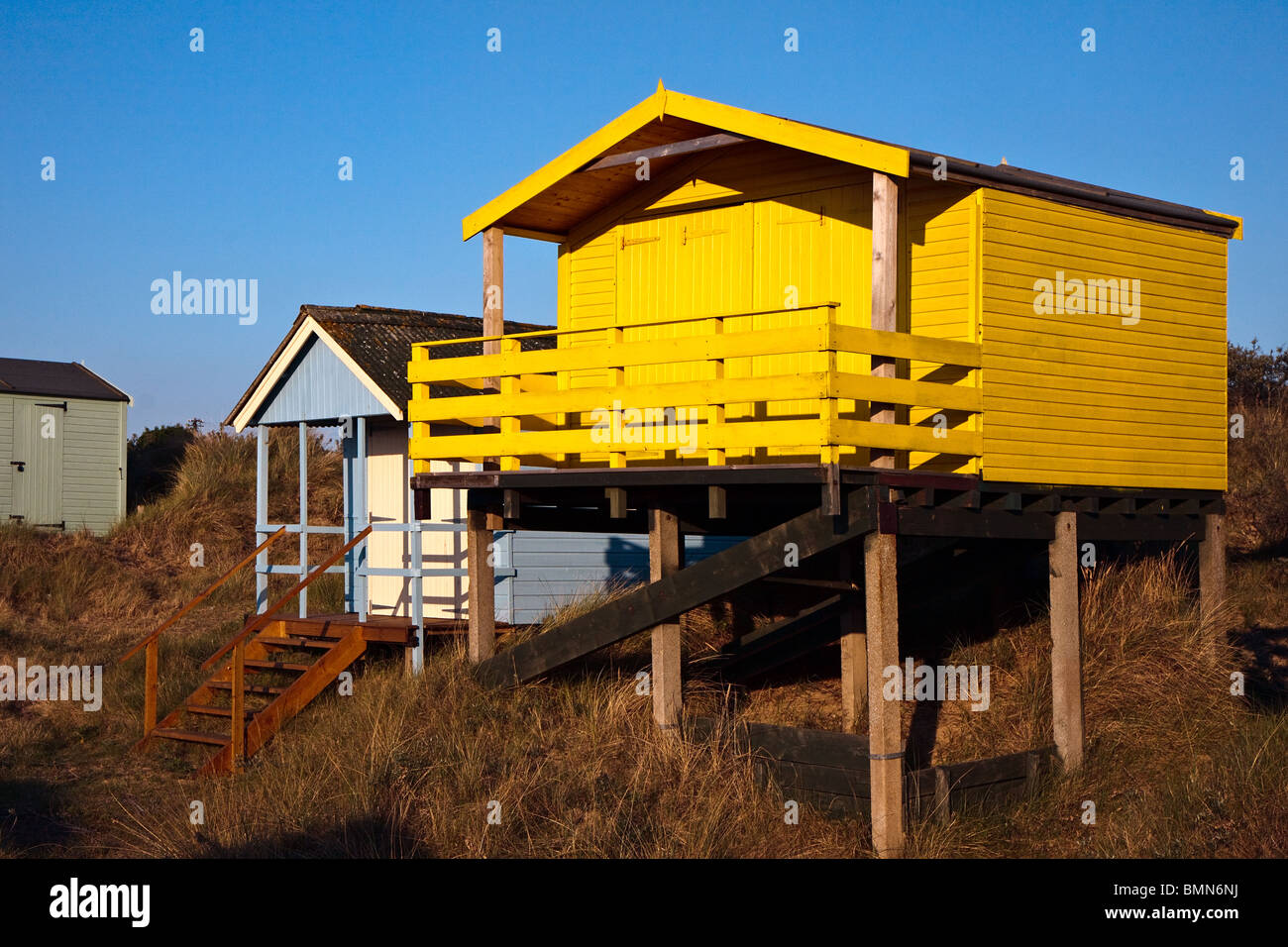 Beach huts in Old Hunstanton Stock Photo - Alamy