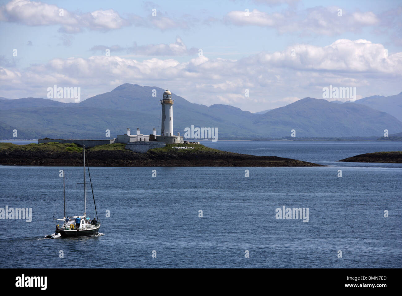 Views of the Lismore Lighthouse from the Oban to Mull ferry Stock Photo ...