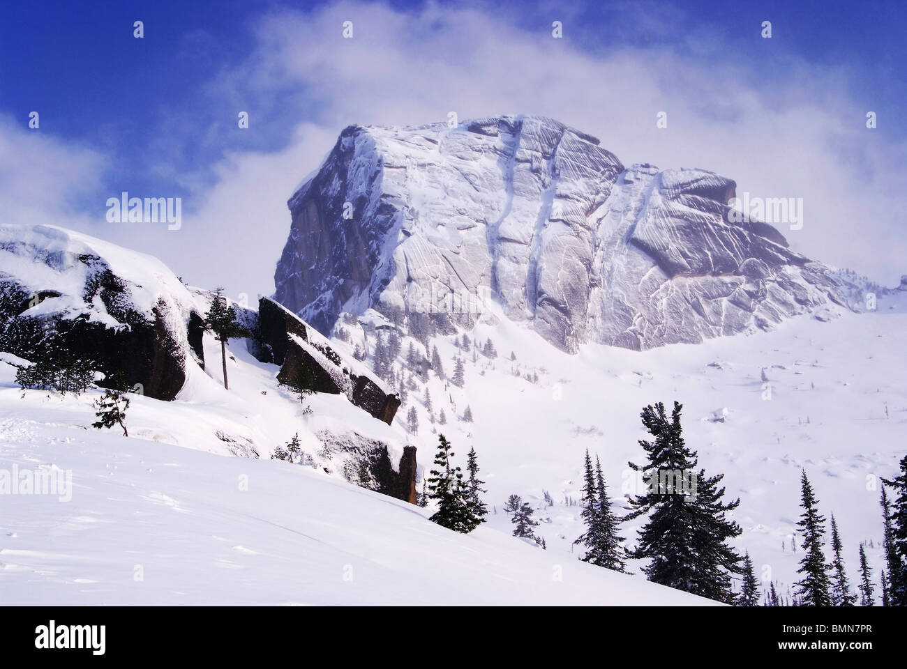 Rock in Western Sayan Mountains. Siberia. Russia Stock Photo - Alamy
