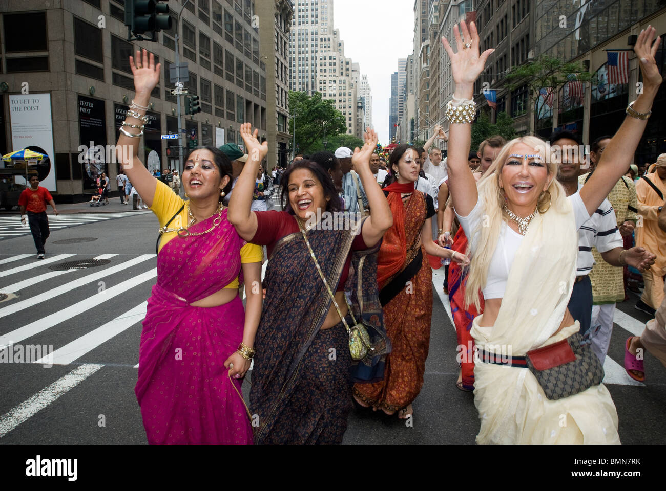Hare krishna devotees dance in hi-res stock photography and images - Alamy
