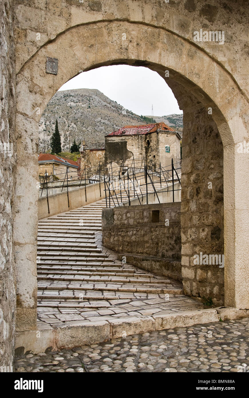 Famous stari most old bridge of Mostar, Bosnia and Herzegovina, Europe ...