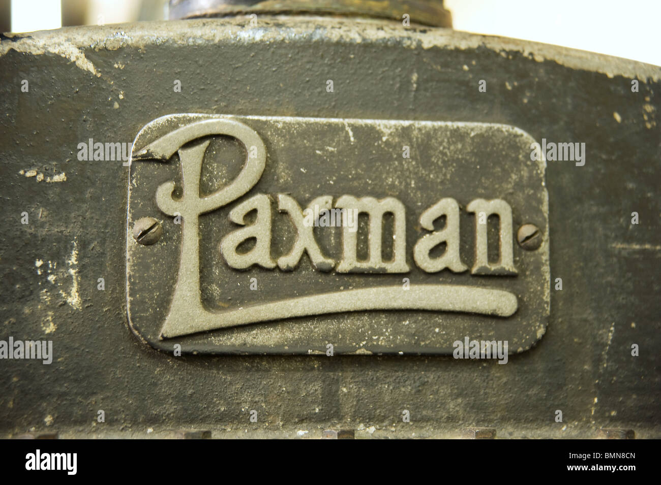 The "Paxman" nameplate on the radiator of "Paxman-Ricardo" generator ...
